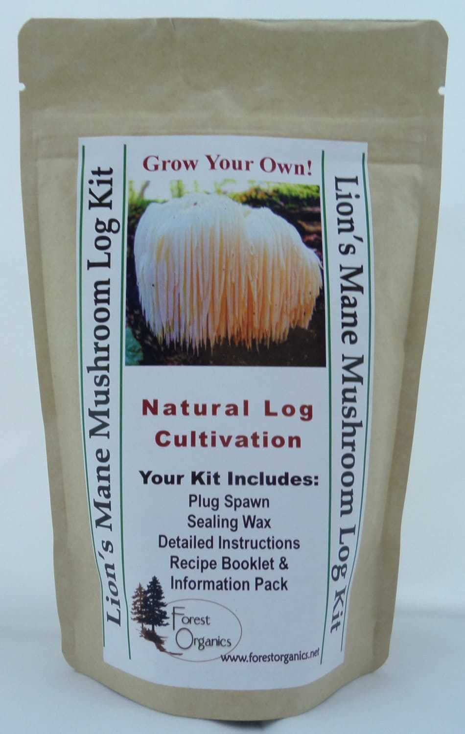 Lions Mane Mushroom Growing Log Kit Gorws For Years!! | Forest Organics ...